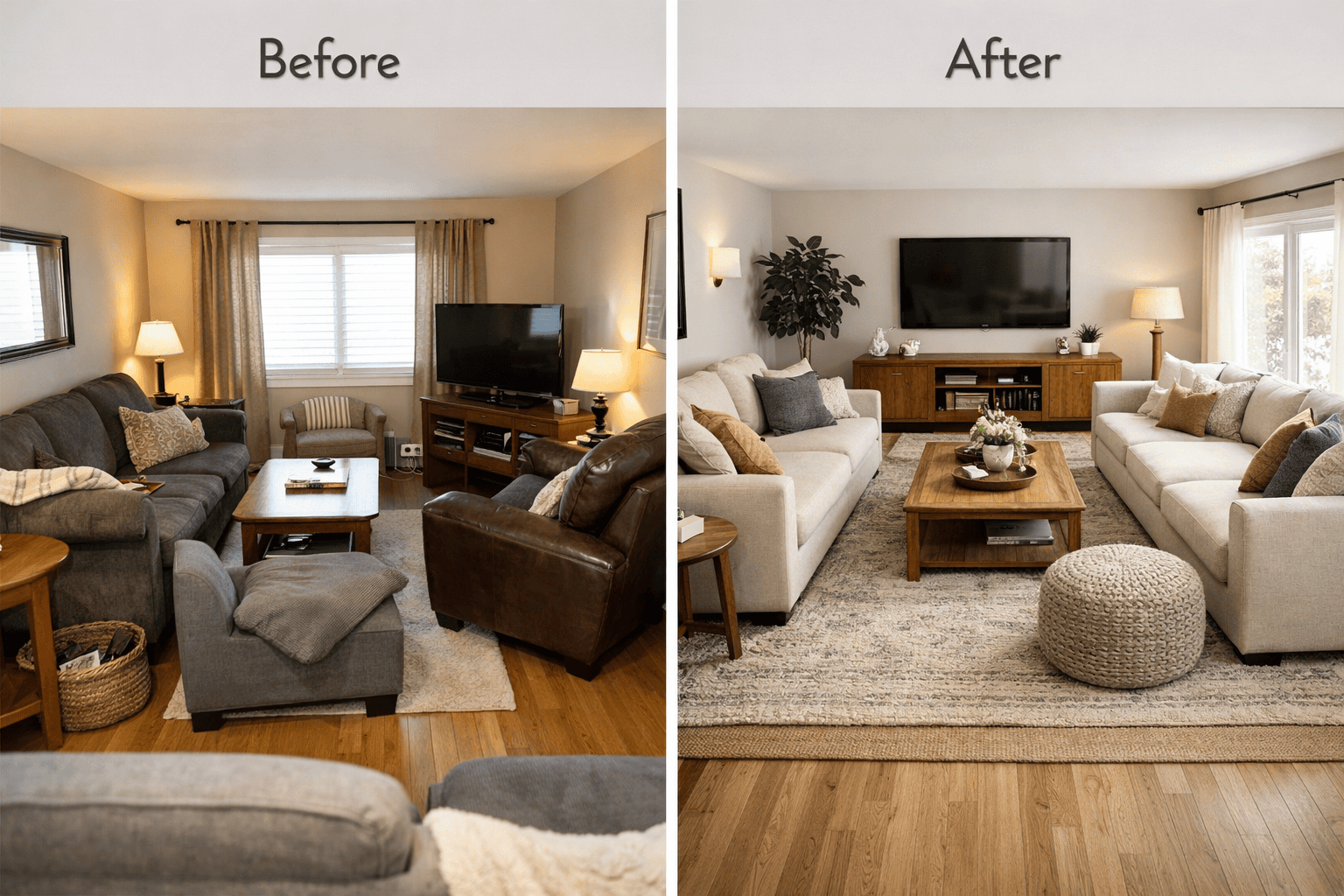 15 Living Room Makeovers That Look So Different (Before & After) 🏡